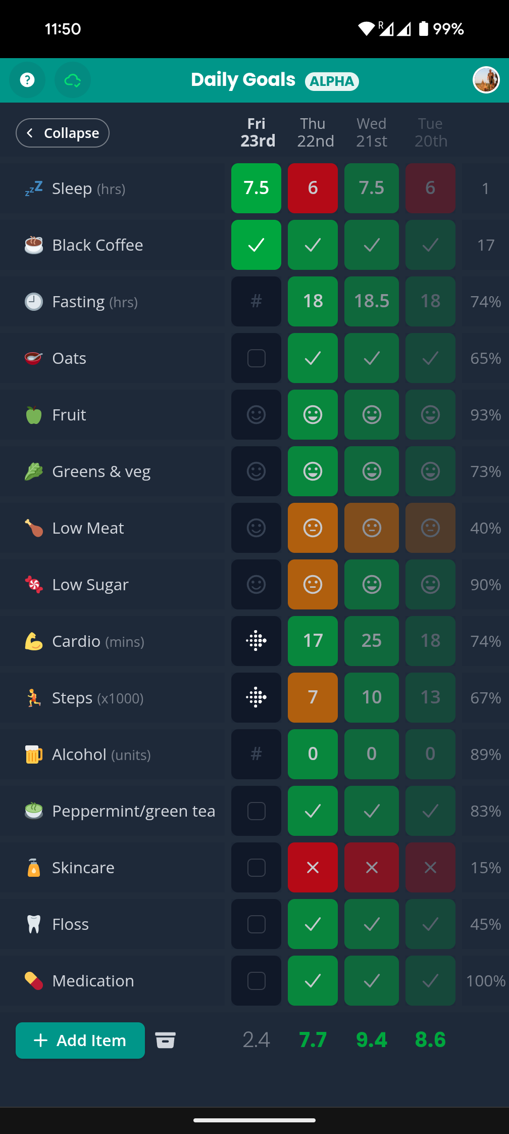 Daily Goals - Routine Tracker